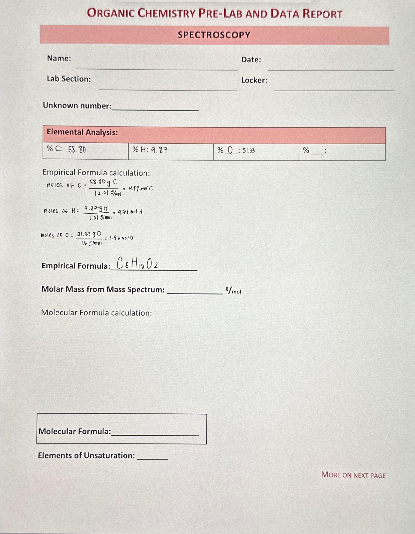 Solved ORGANIC CHEMIStRY PRE-LAB AND DATA | Chegg.com