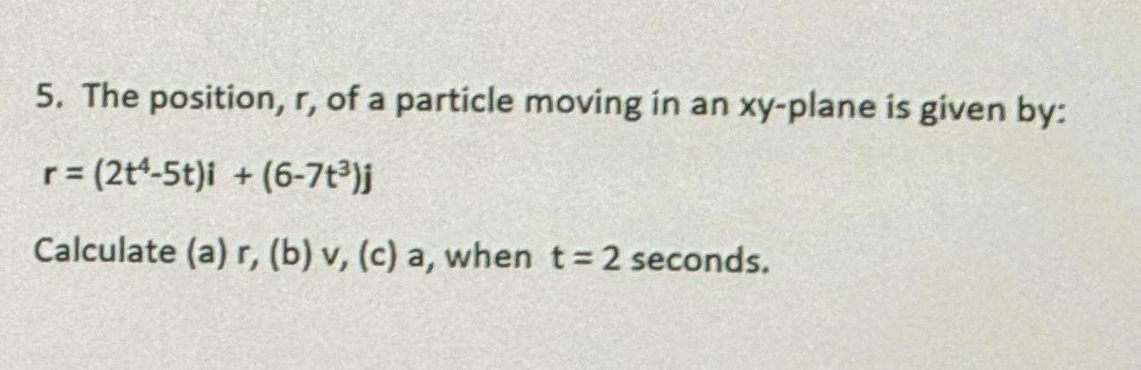 Solved The position, r, ﻿of a particle moving in an xy-plane | Chegg.com