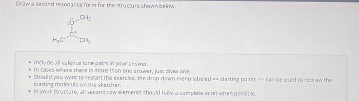 Solved Draw a second resonance form for the structure shown | Chegg.com