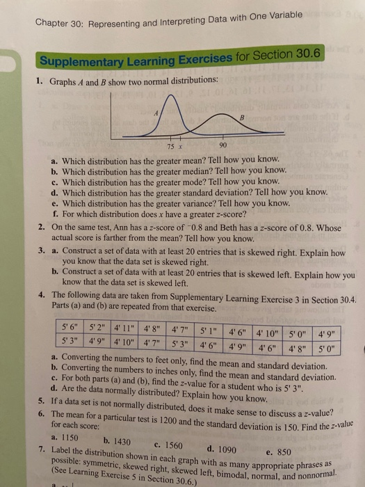 Solved Chapter 30: Representing and Interpreting Data with | Chegg.com