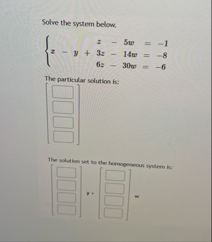 Solved Solve the system | Chegg.com