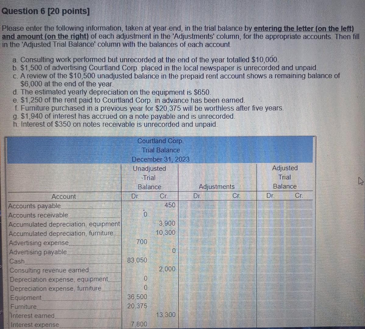 Solved Please enter the following information, taken at | Chegg.com