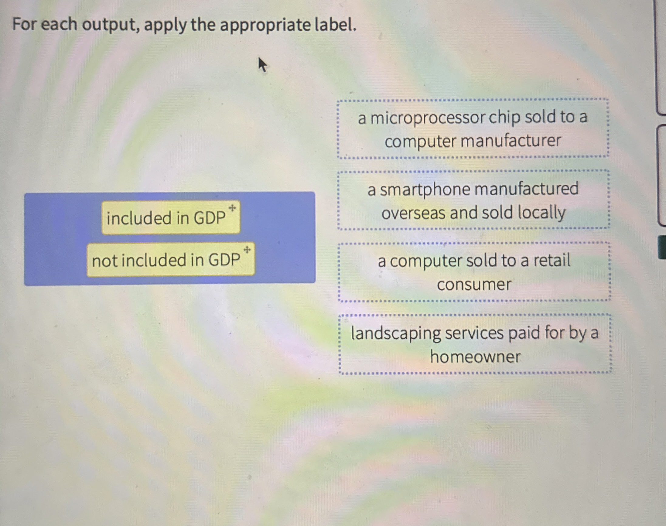Solved For each output, apply the appropriate label.a | Chegg.com