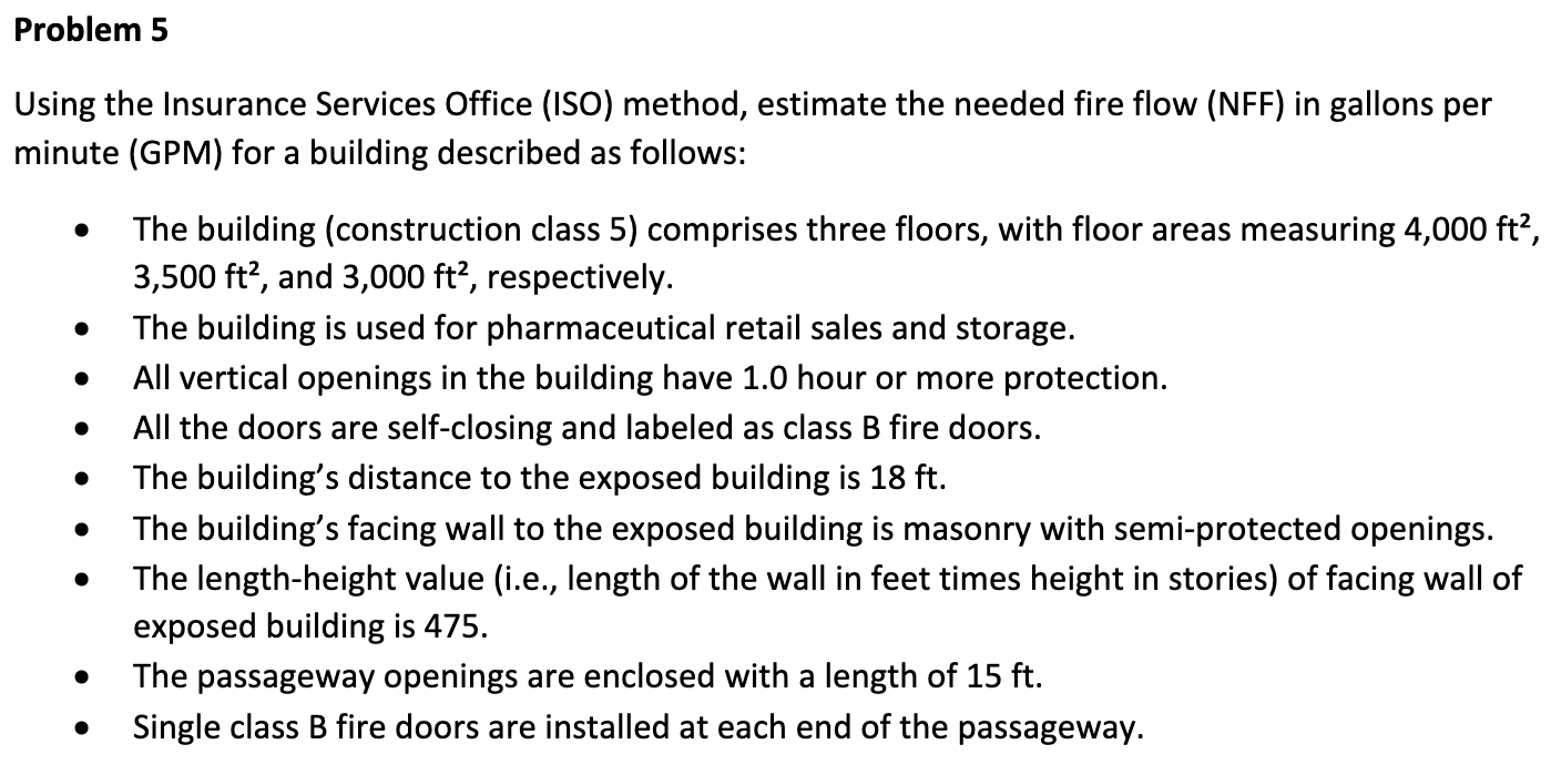 Solved Problem 5Using the Insurance Services Office (ISO) | Chegg.com