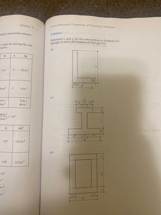 Solved Cross-Sectional Properties of Structural Members Find | Chegg.com