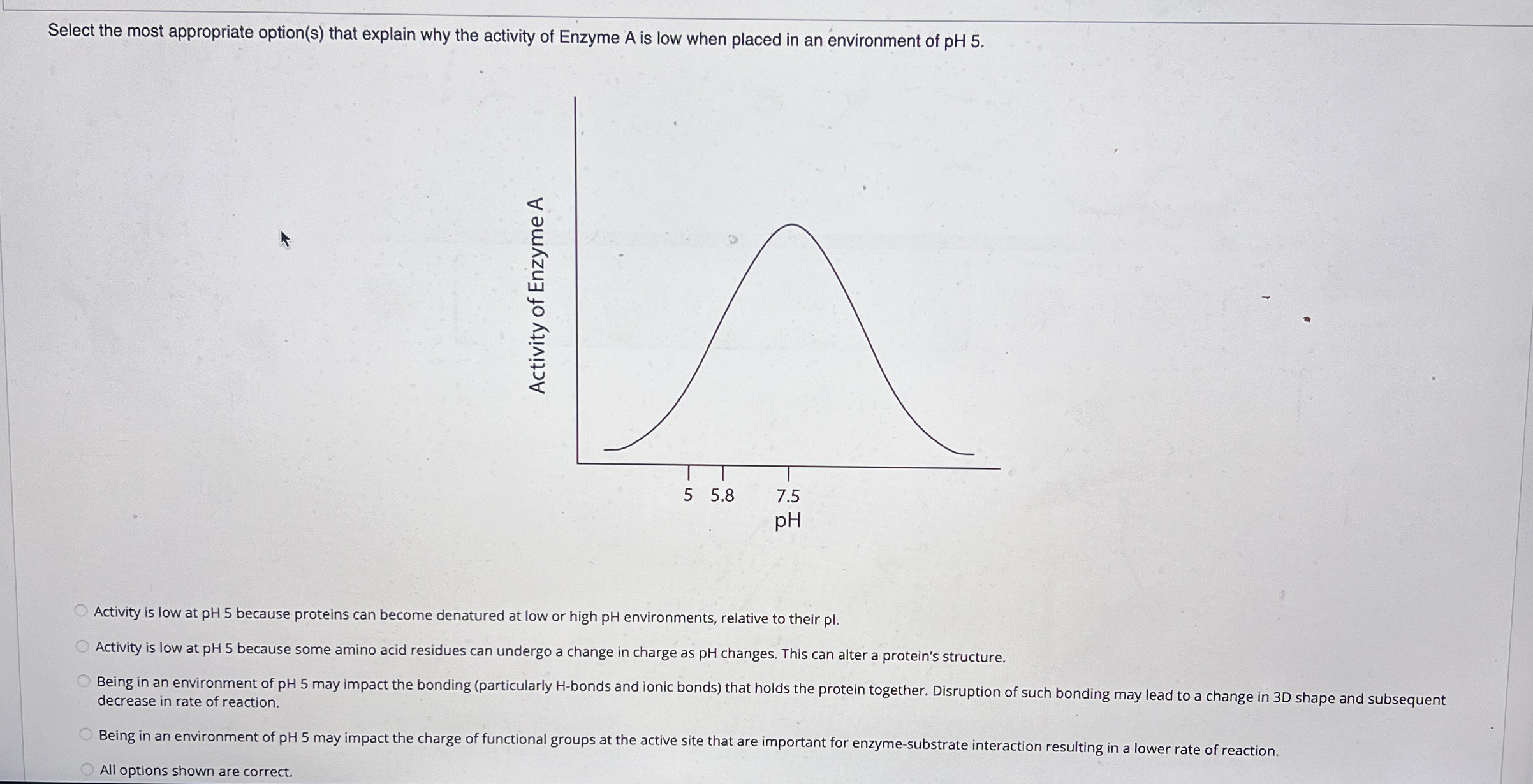 Solved Select the most appropriate option(s) ﻿that explain | Chegg.com
