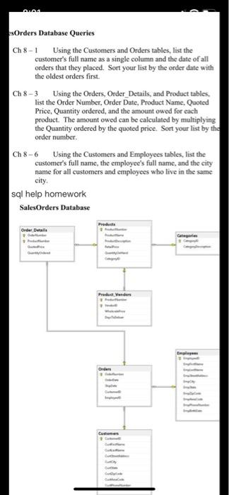 Solved OLA esOrders Database Queries Ch 8-1 Using the | Chegg.com
