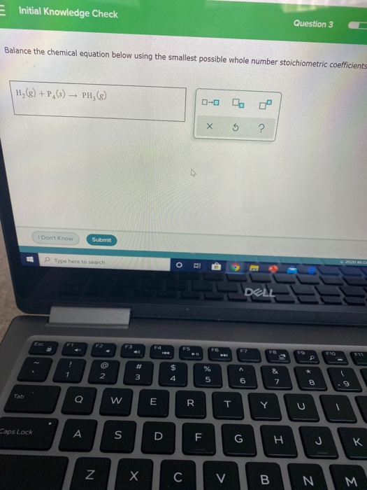 Solved E Initial Knowledge Check Question 3 Balance the | Chegg.com
