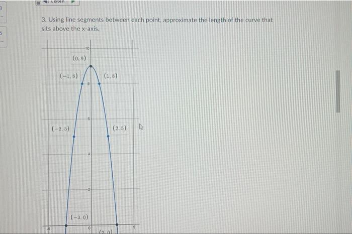 Solved 3 3 Listen 3. Using line segments between each point, | Chegg.com