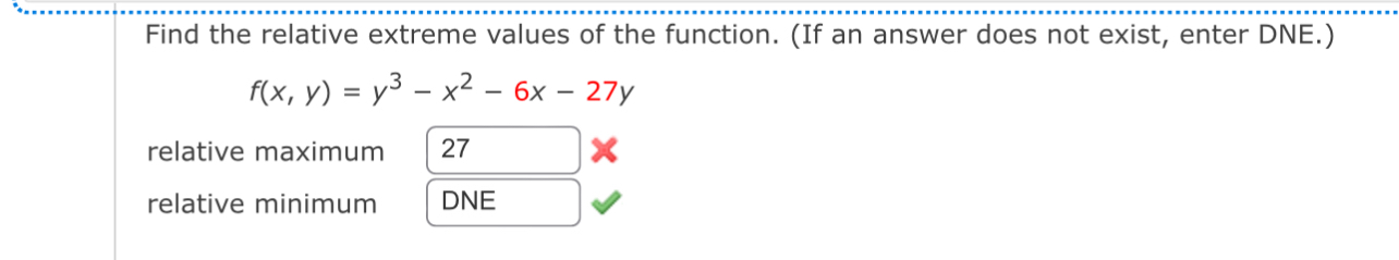 Solved Find the relative extreme values of the function. (If | Chegg.com