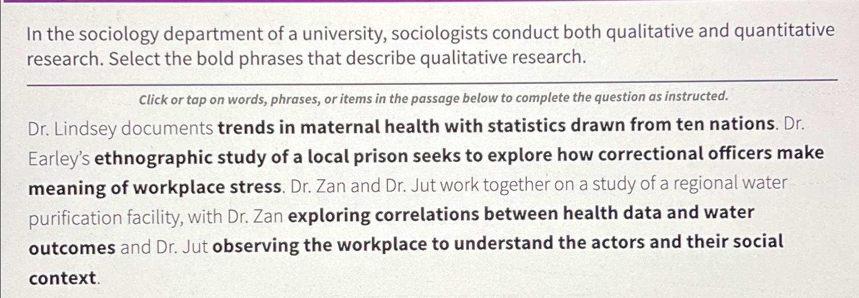 Solved In the sociology department of a university, | Chegg.com