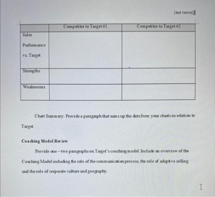 Solved Week 2 Assignment: Target Situational Analysis | Chegg.com