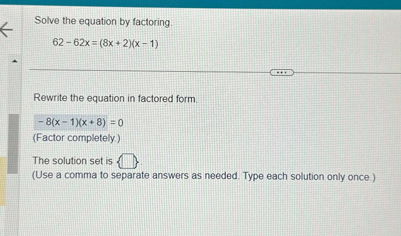 Solved Solve the equation by | Chegg.com