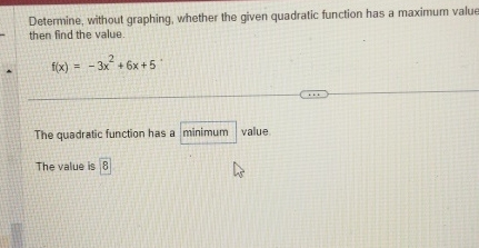 Solved Determine, without graphing, whether the given | Chegg.com