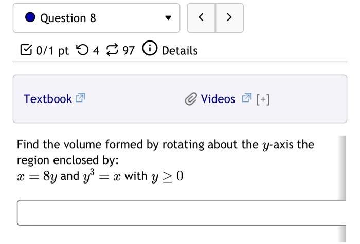 Solved Question 8 Textbook X 0/1 pt 497 Details = Find | Chegg.com
