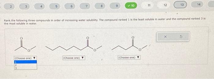 Solved Rank The Following Three Compounds In Order Of