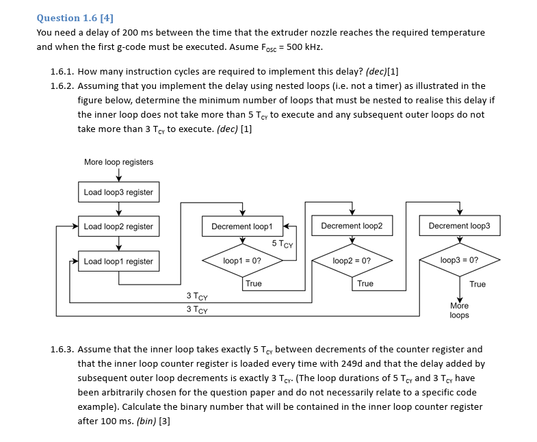 Solved Question 1.6 [4]You need a delay of 200ms ﻿between | Chegg.com