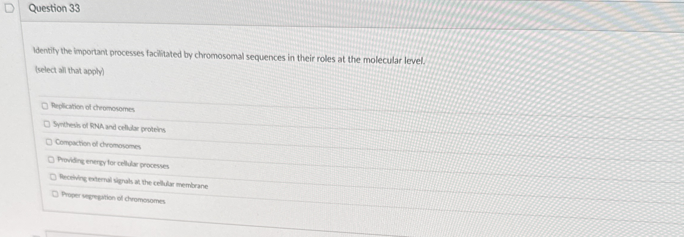 Solved Question 33Identify the important processes | Chegg.com