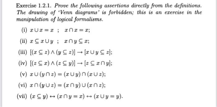 Solved Exercise 1.2.1. Prove the following assertions | Chegg.com