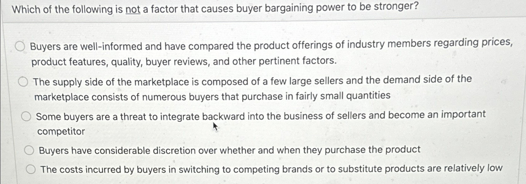 Solved Which of the following is not a factor that causes | Chegg.com