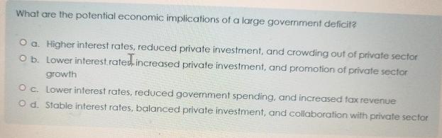 Solved What are the potential economic implications of a | Chegg.com