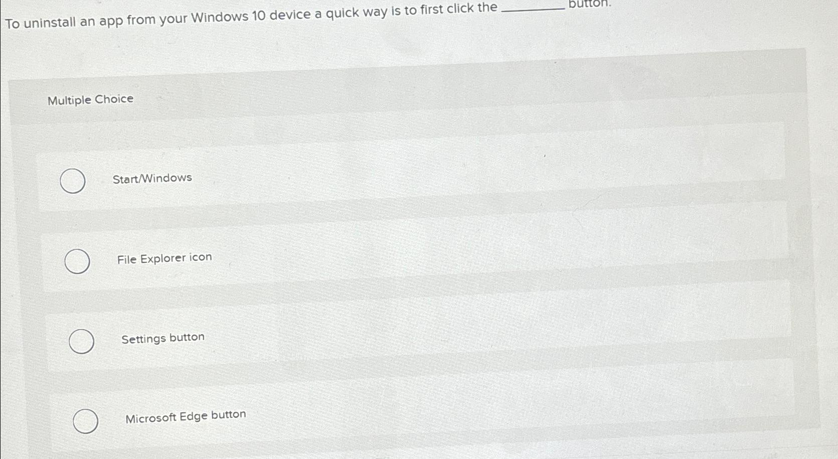 Solved To uninstall an app from your Windows 10 ﻿device a | Chegg.com