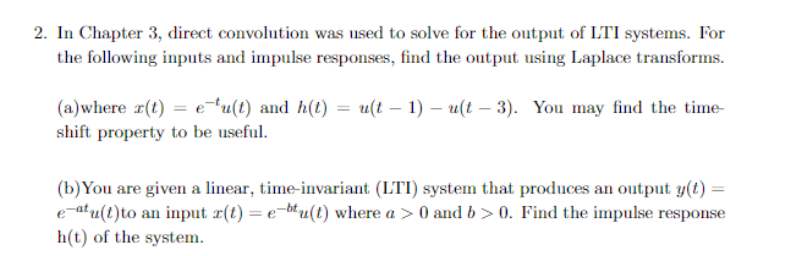 Solved In Chapter 3, ﻿direct convolution was used to solve | Chegg.com