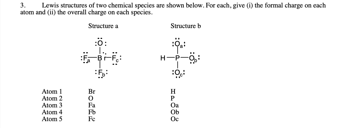Solved Lewis structures of two chemical species are shown | Chegg.com