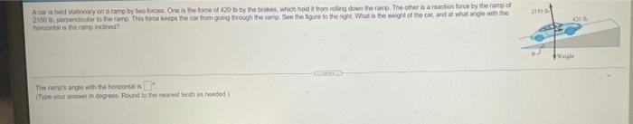 Solved 1.) the ramps angle with the horizontal is ___(type | Chegg.com