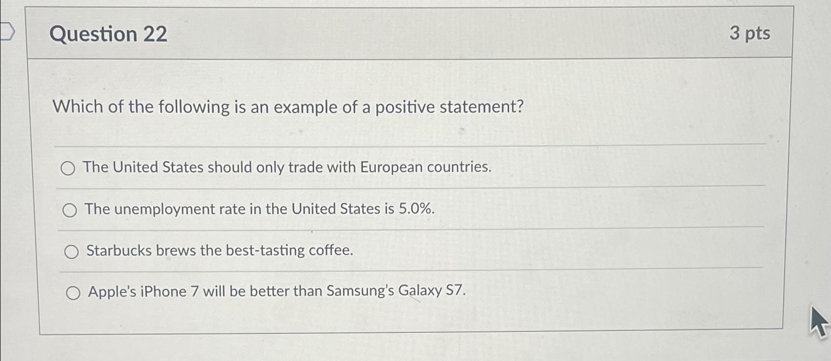 Solved Question 223 ﻿ptsWhich of the following is an example | Chegg.com