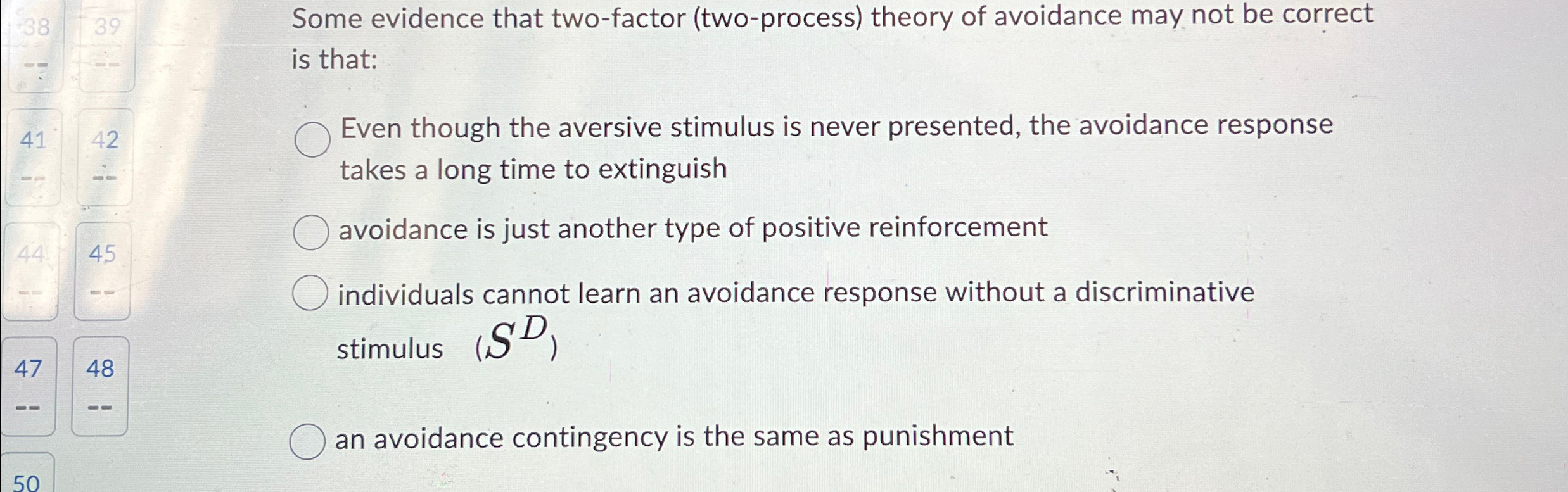 Solved Some evidence that two-factor (two-process) ﻿theory | Chegg.com
