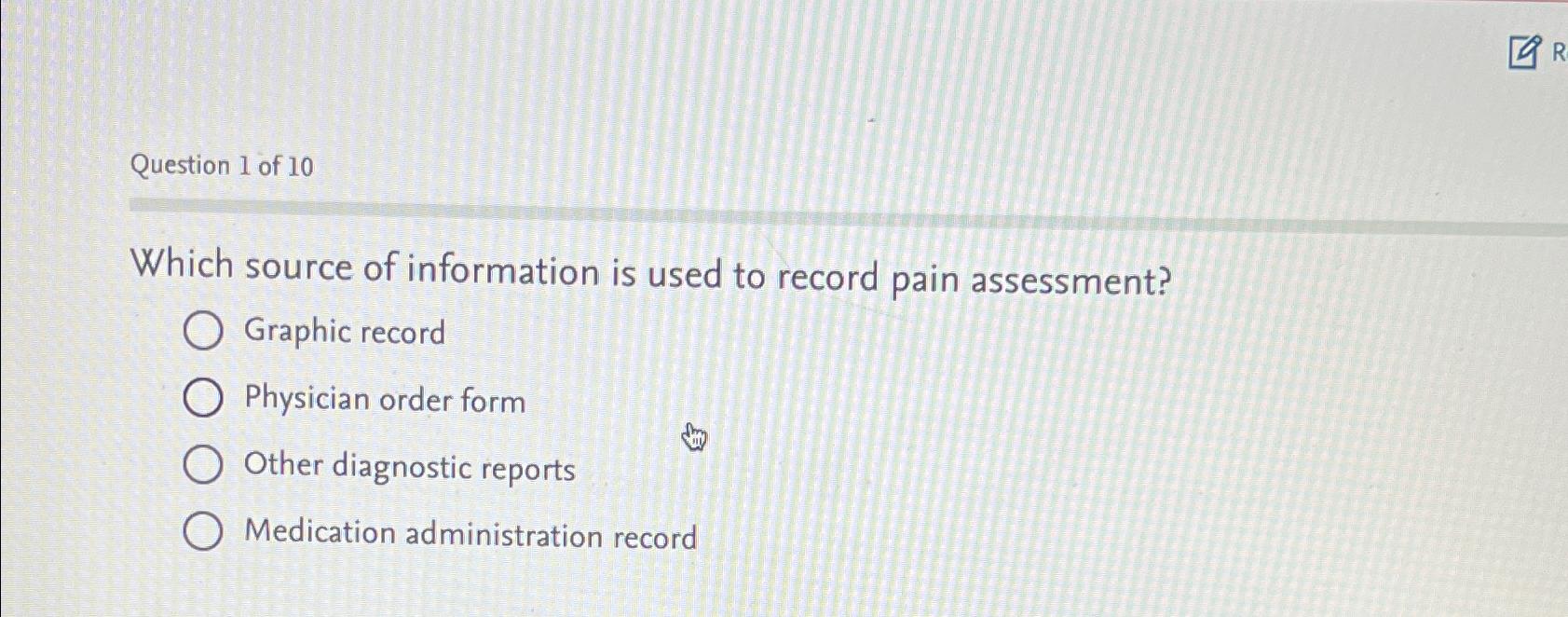 Solved Question 1 ﻿of 10Which source of information is used | Chegg.com