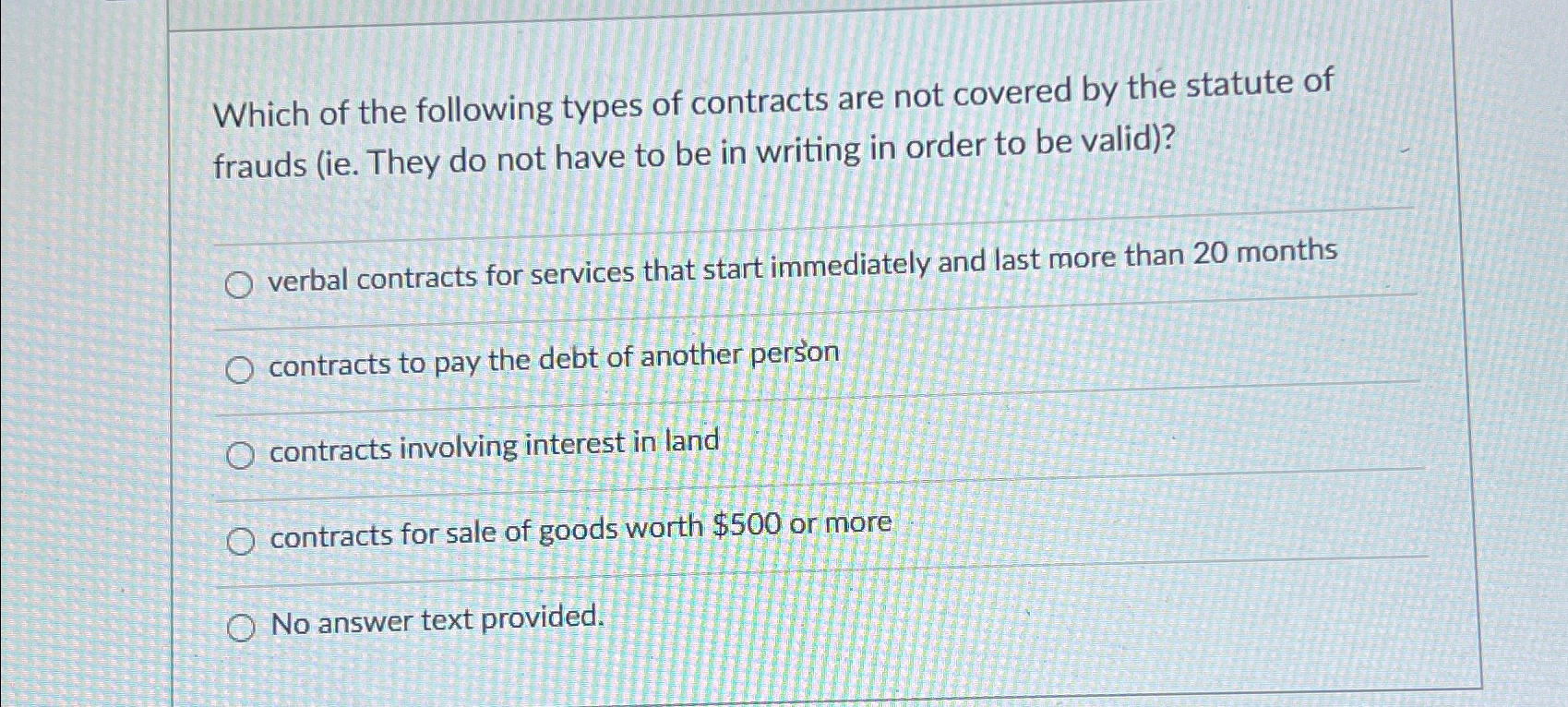 Solved Which of the following types of contracts are not | Chegg.com