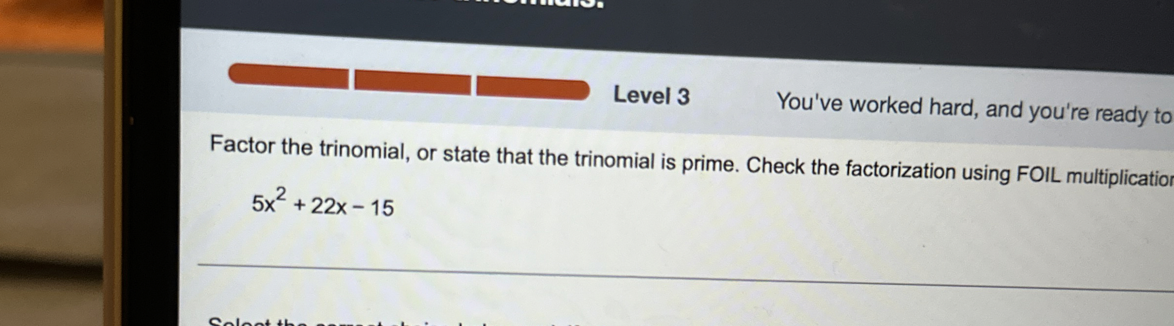 Solved Factor the trinomial, or state that the trinomial is | Chegg.com