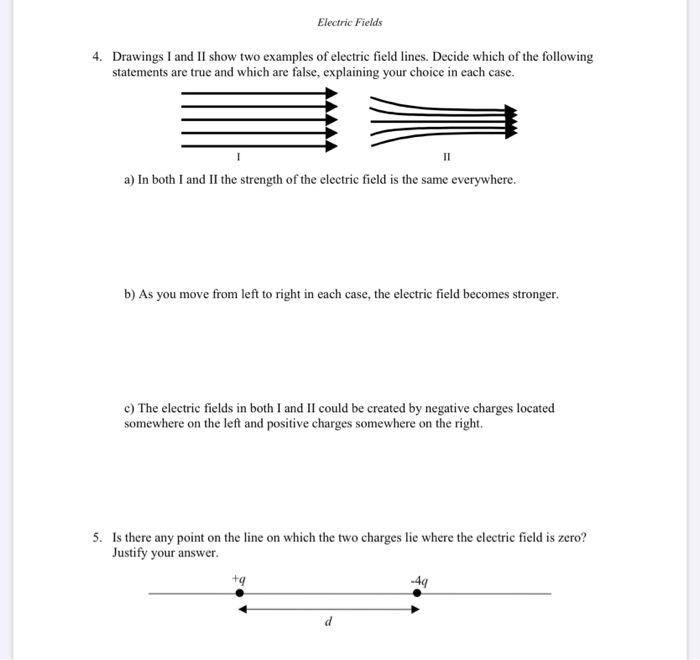 Solved Electric Fields Pre-Lab Questions Print Your Name | Chegg.com