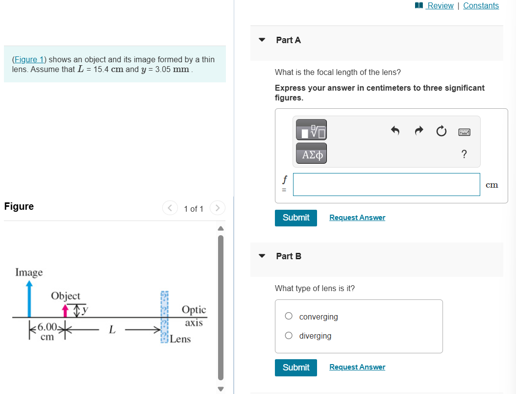Solved (Figure 1) ﻿shows an object and its image formed by a | Chegg.com