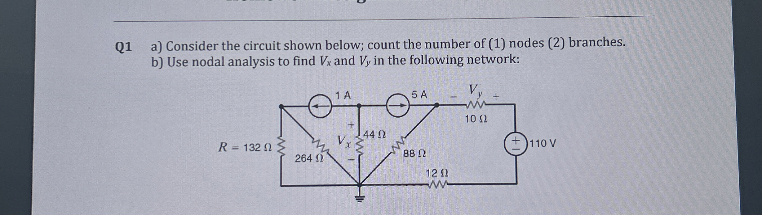 Solved Q1 ﻿a) ﻿Consider the circuit shown below; count the | Chegg.com