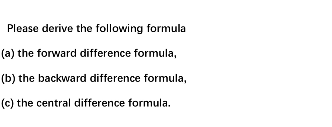 Solved Please derive the following formula(a) ﻿the forward | Chegg.com