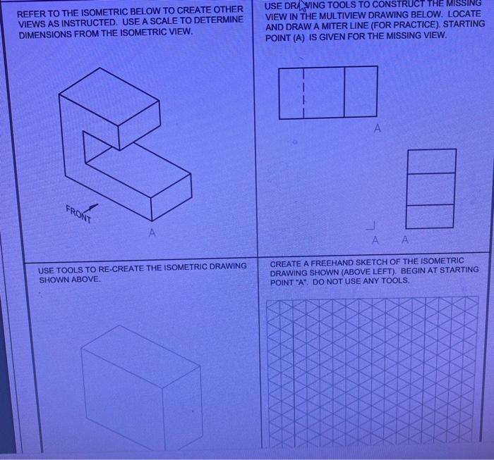 Solved REFER TO THE ISOMETRIC BELOW TO CREATE OTHER VIEWS AS | Chegg.com
