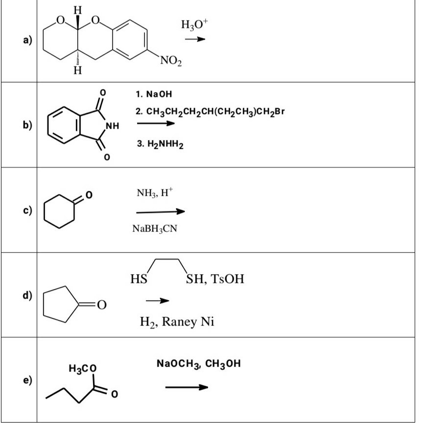 Solved H H30+ a) NO2 H o 1. NaOH 2. CH3CH2CH2CH(CH2CH3)CH2Br | Chegg.com