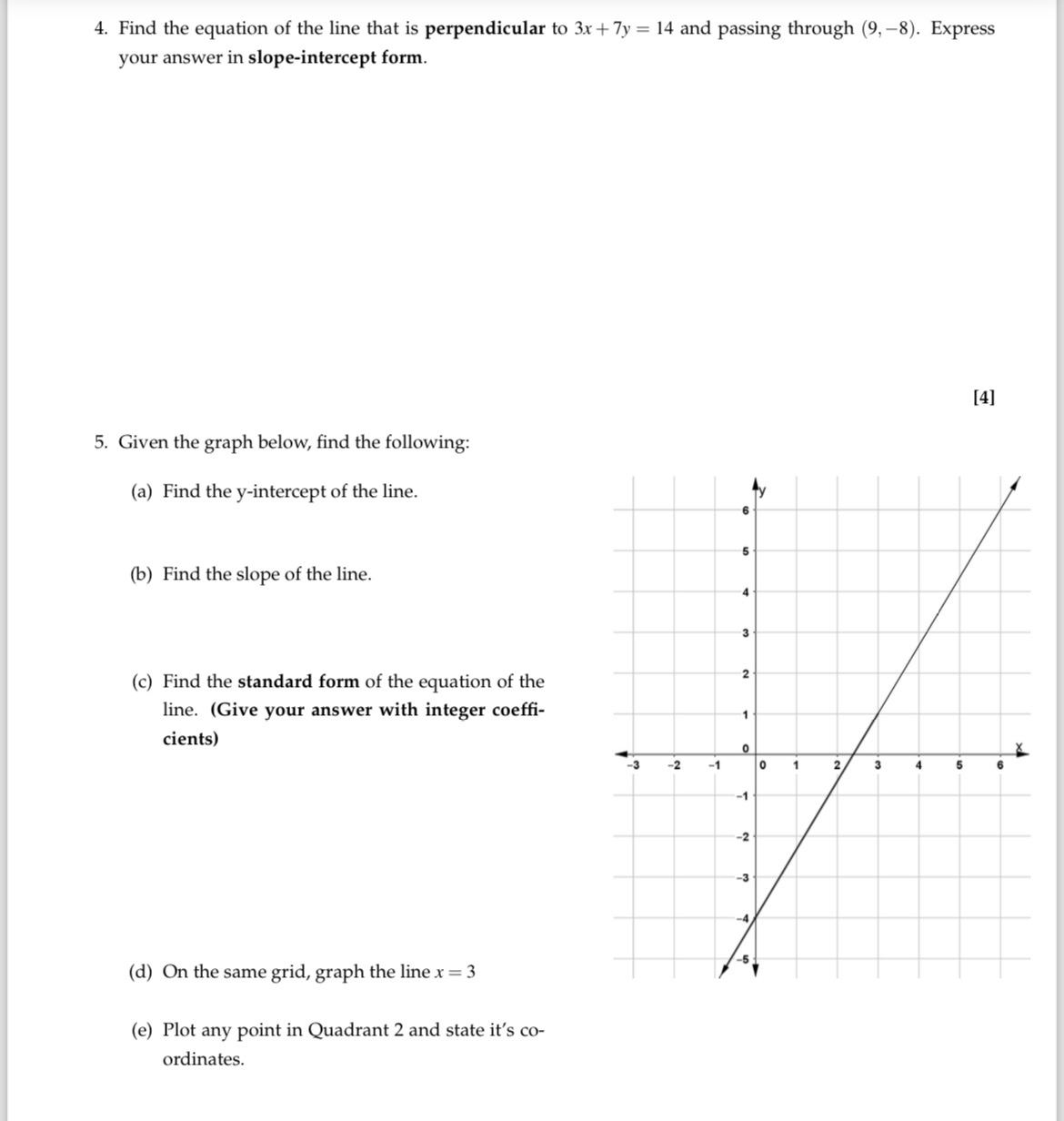 Solved Find the equation of the line that is perpendicular | Chegg.com