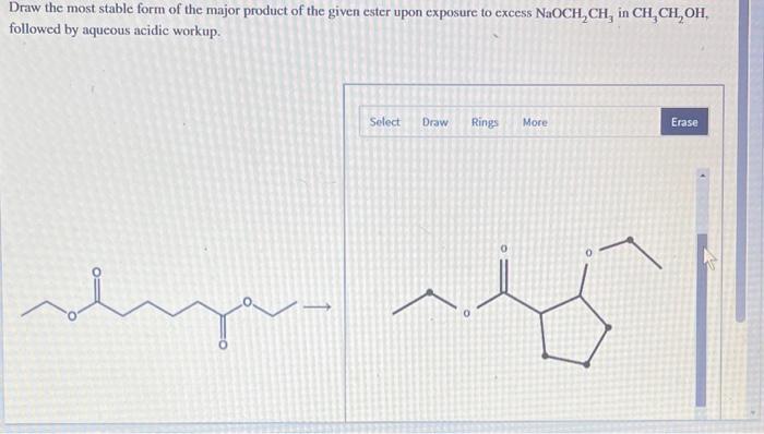 Solved Draw the most stable form of the major product of the | Chegg.com