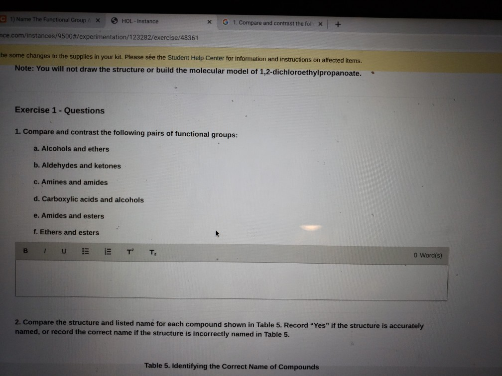 Solved C1) Name The Functional Group A X 5 HOL - Instance G | Chegg.com