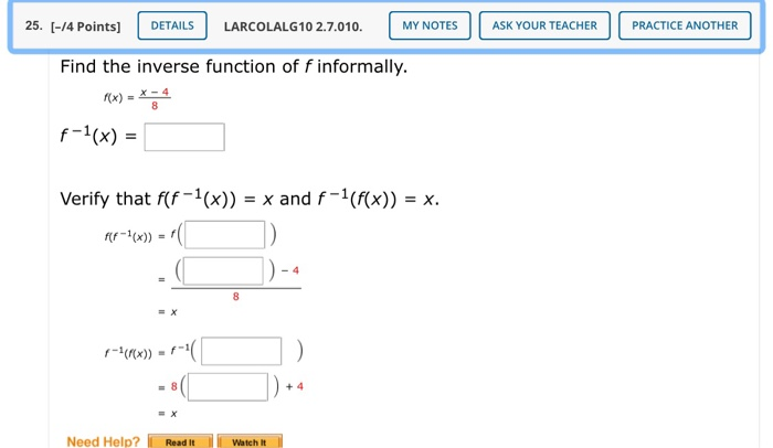 Solved 22. (-14 Points) DETAILS LARCOLALG10 2.6.030. MY | Chegg.com Solved 22. (-14 Points) DETAILS LARCOLALG10 2.6.030. MY | Chegg.com