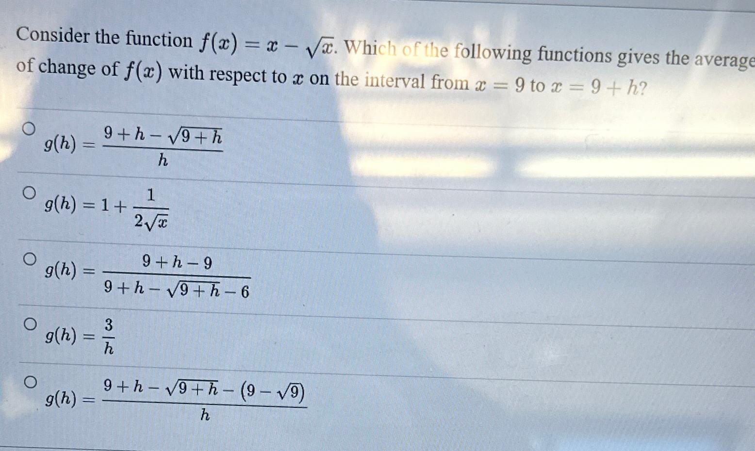 Solved Consider the function f(x)=x-x2. ﻿Which of the | Chegg.com