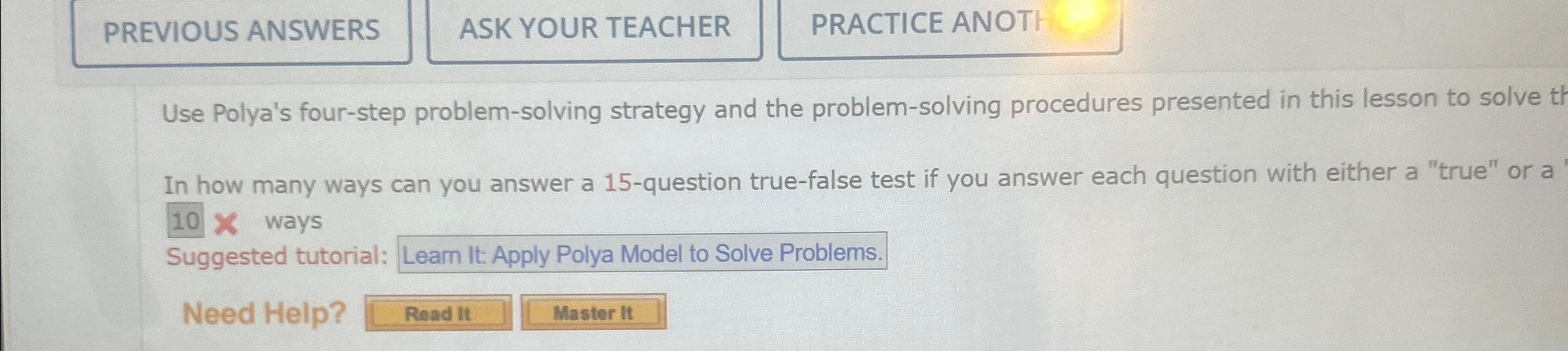 Solved PRACTICE ANOTIUse Polya's four-step problem-solving | Chegg.com