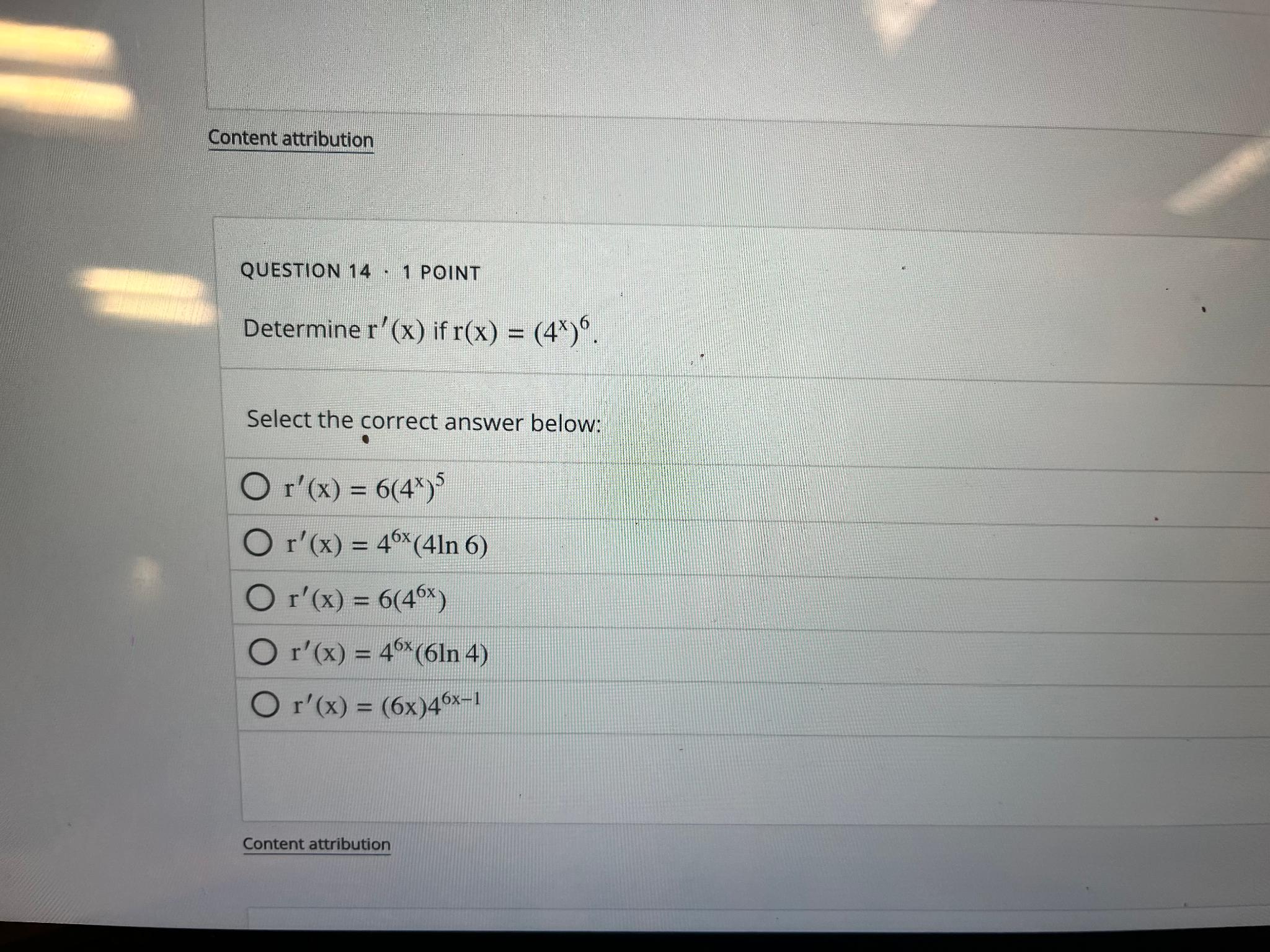 Solved Content attributionQUESTION 14 - 1 POINTDetermine | Chegg.com Solved Content attributionQUESTION 14 - 1 POINTDetermine | Chegg.com