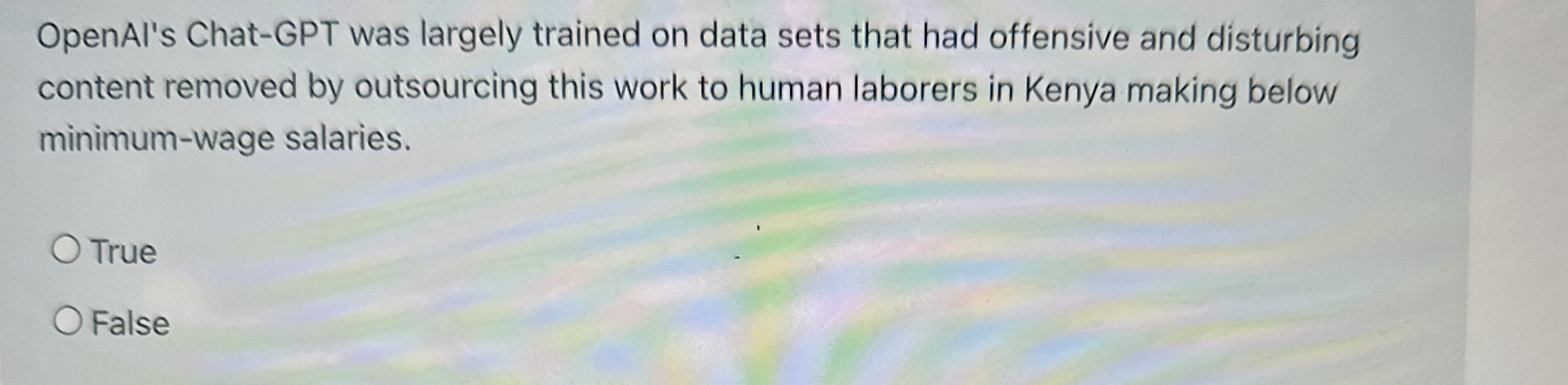 Solved OpenAl's Chat-GPT was largely trained on data sets | Chegg.com