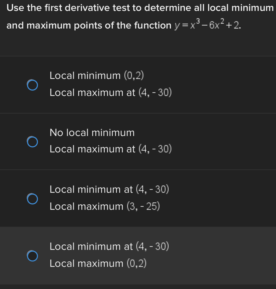 Solved Use The First Derivative Test To Determine All Local