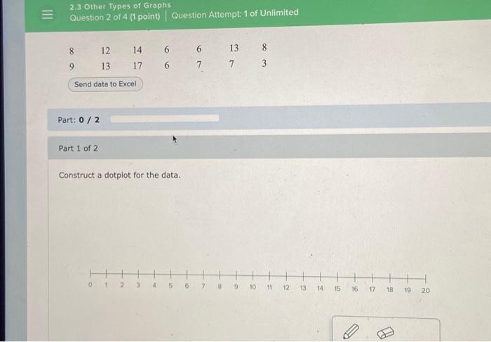Solved Construct a dotplot for the data. | Chegg.com Solved Construct a dotplot for the data. | Chegg.com